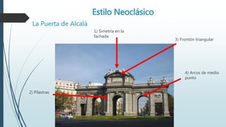 Identificación de elementos arquitectónicos del estilo neoclásico | PPTX