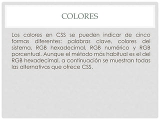 Identificación del lenguaje de css | PPTX