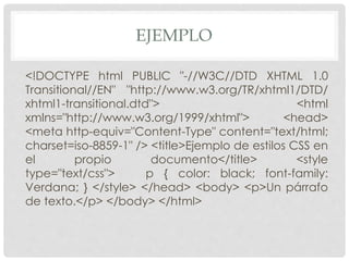 Identificación del lenguaje de css | PPTX