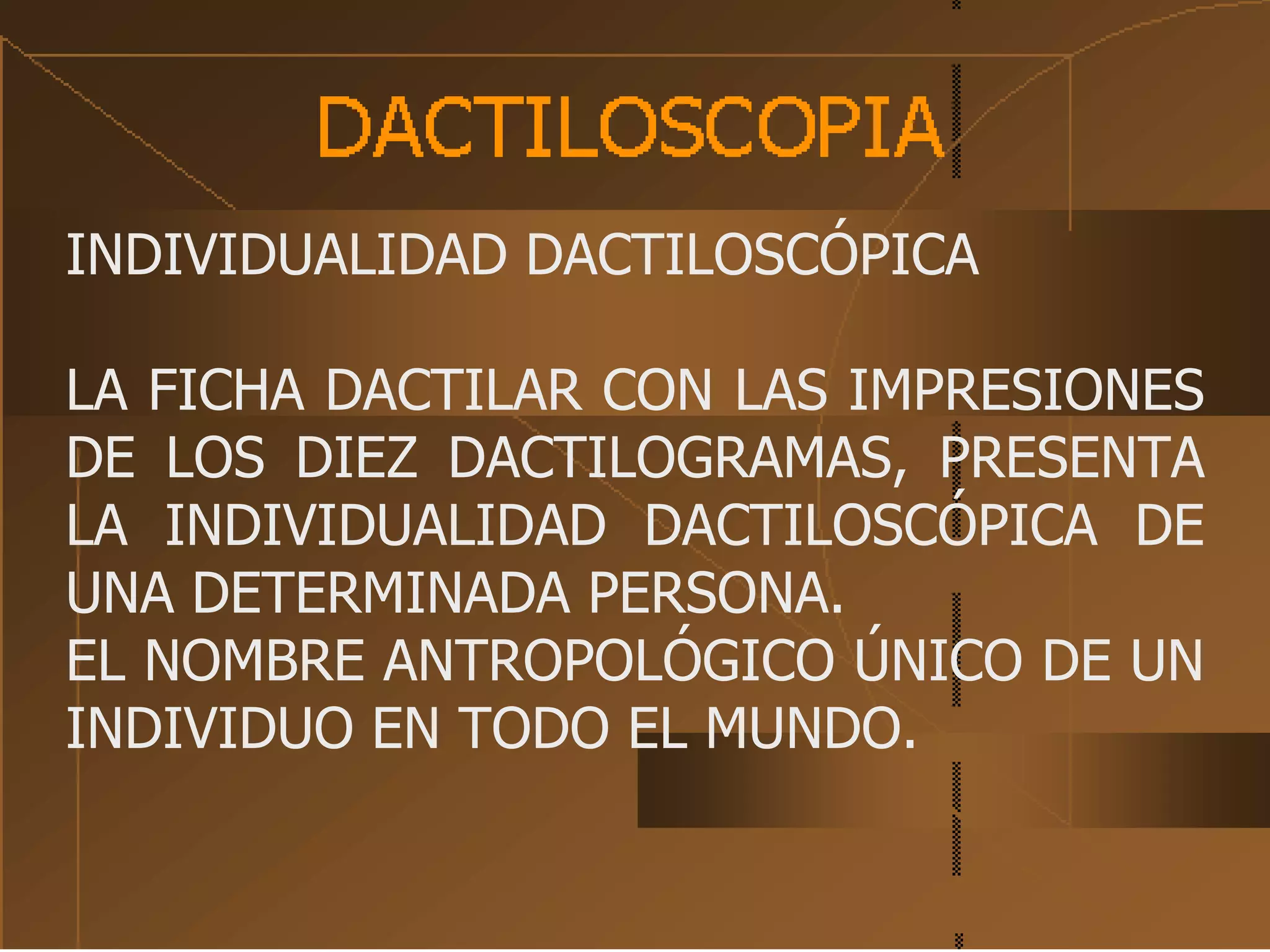 Identificacion de huellas dactilares | PPT
