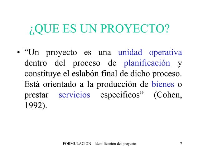 Identificacion proyecto | PPT Identificacion proyecto | PPT
