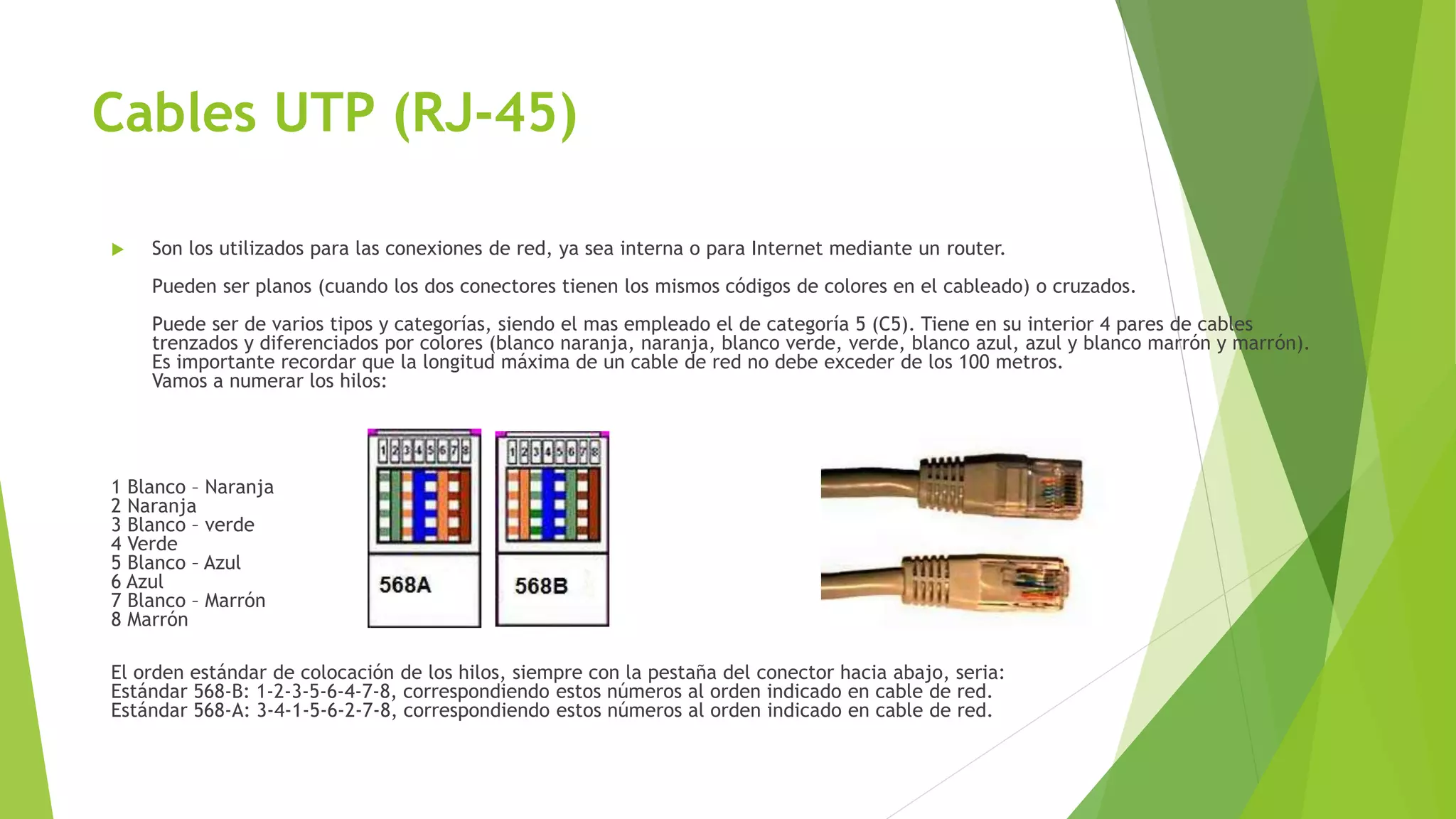 Identificadores de tipos de conectores y cables | PPTX
