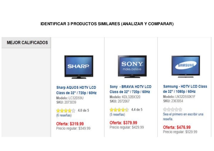 Identificar 3 productos similares