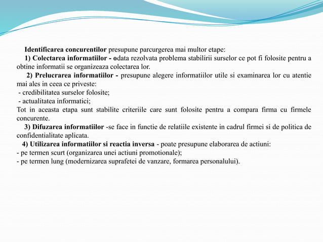 Identificarea concurenților | PPT