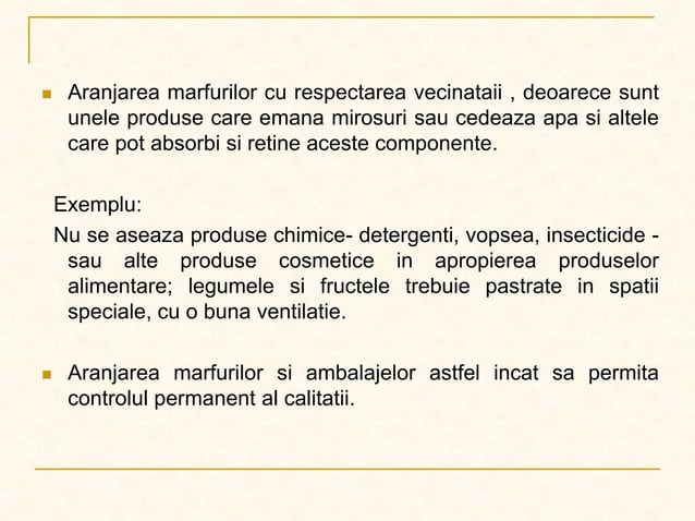 Identificarea conditiilor de pastrare si depozitare a marfurilor | PPT