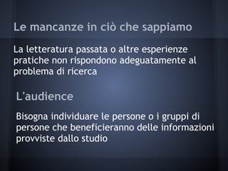 Identificare il problema di ricerca | PDF