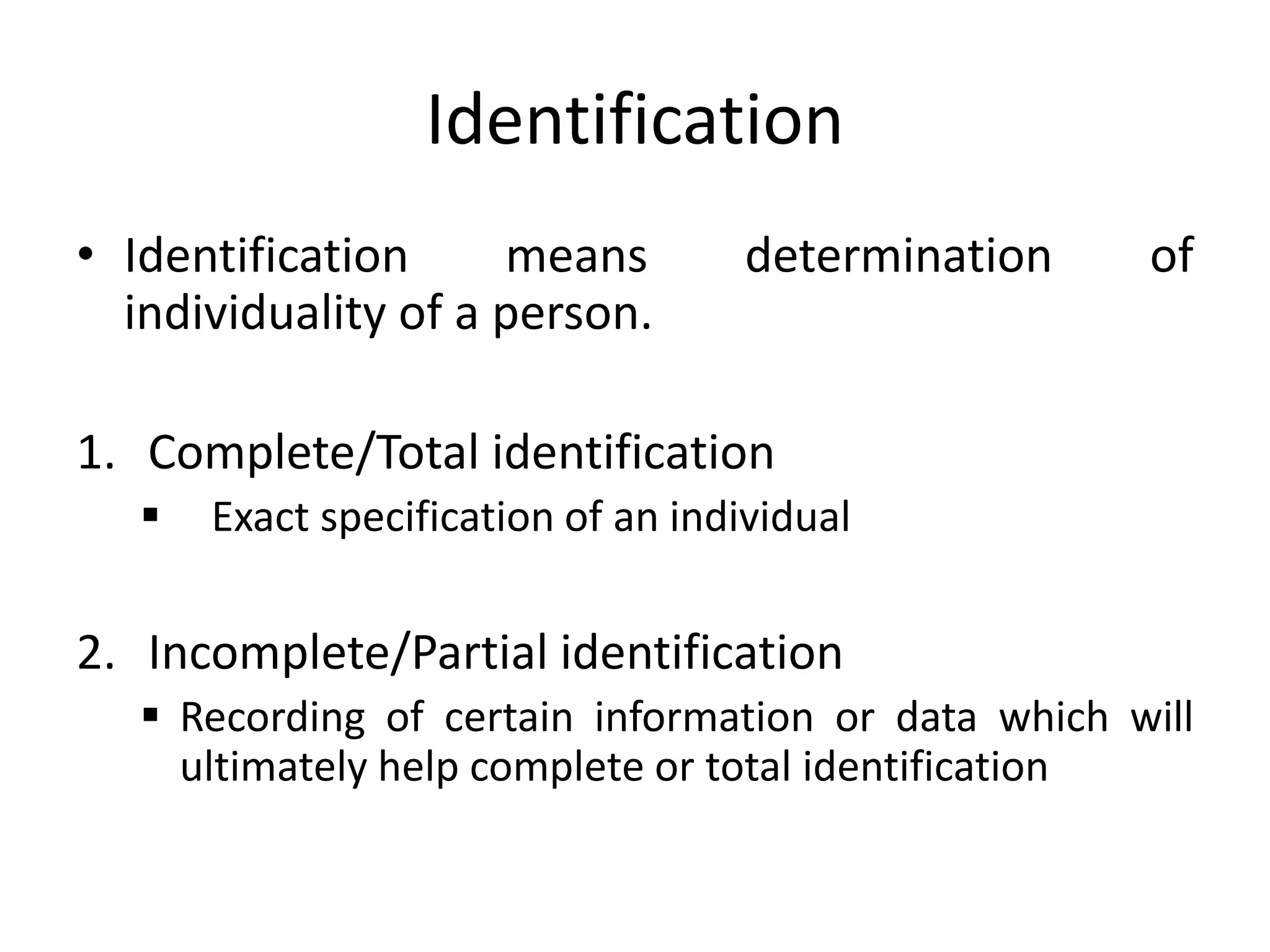 Identification | PPTX