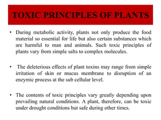 Identification test for animal and plant poison | PPTX