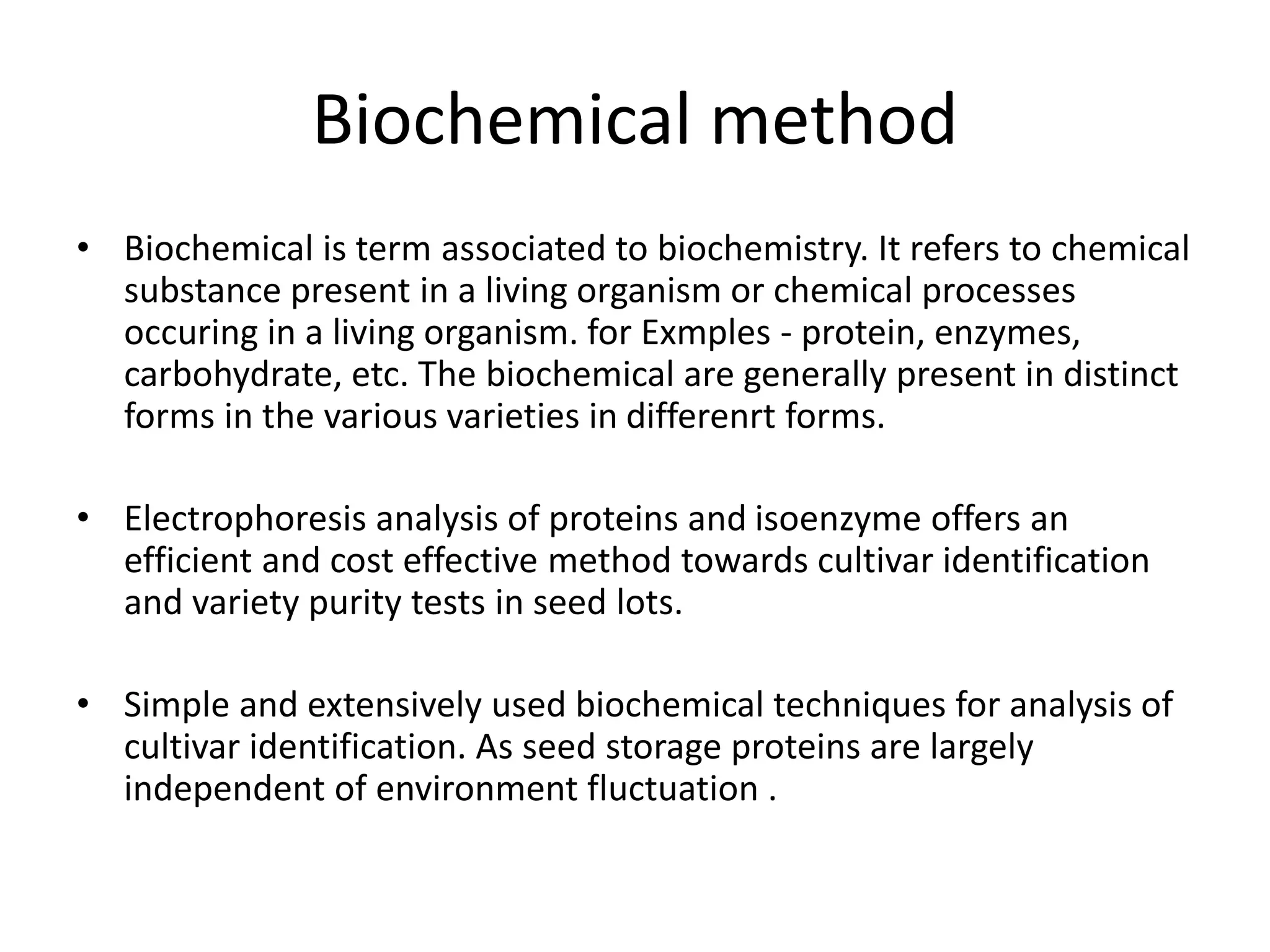 molecular and biochemical for veritial identification | PPTX ...