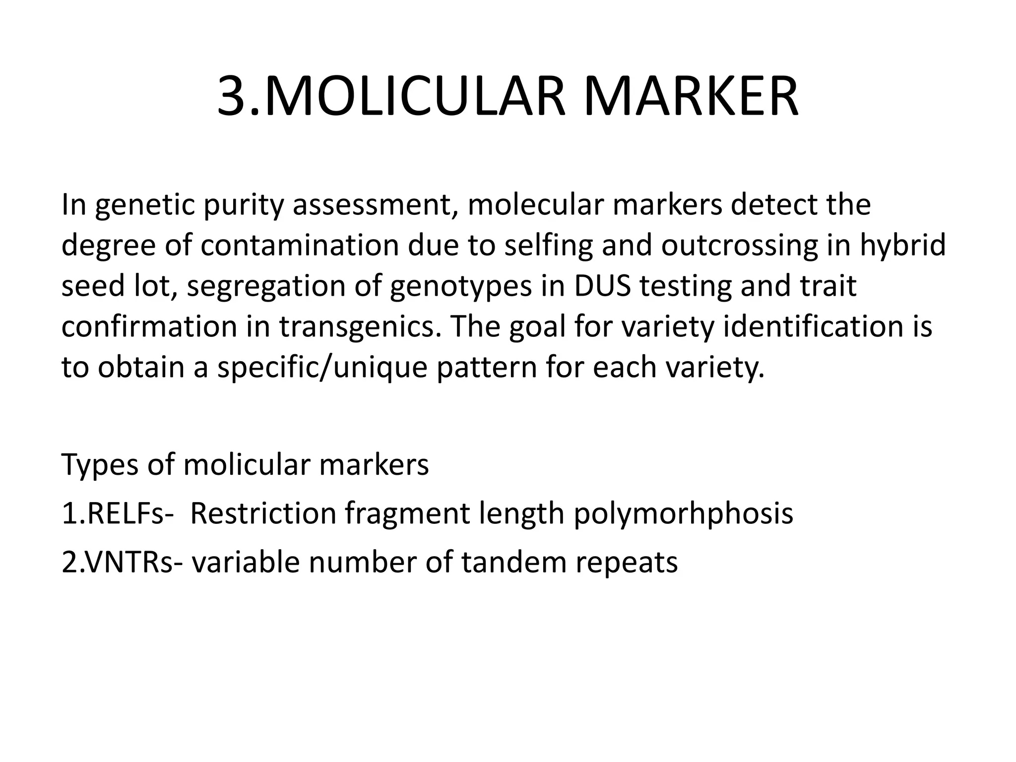 molecular and biochemical for veritial identification | PPTX