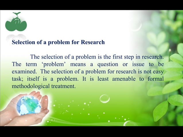 Identification and formulation of research | PPT