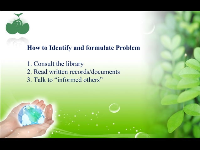 Identification and formulation of research | PPT