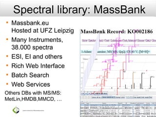 Small molecule identification and the new MassBank | PPT