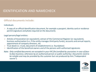 Identification and namecheck : Clarification - by CDDS | PDF | Business ...