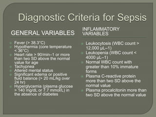 Identification and recognition of sepsis | PPTX