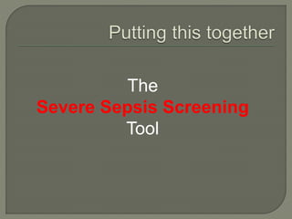 Identification and recognition of sepsis | PPTX