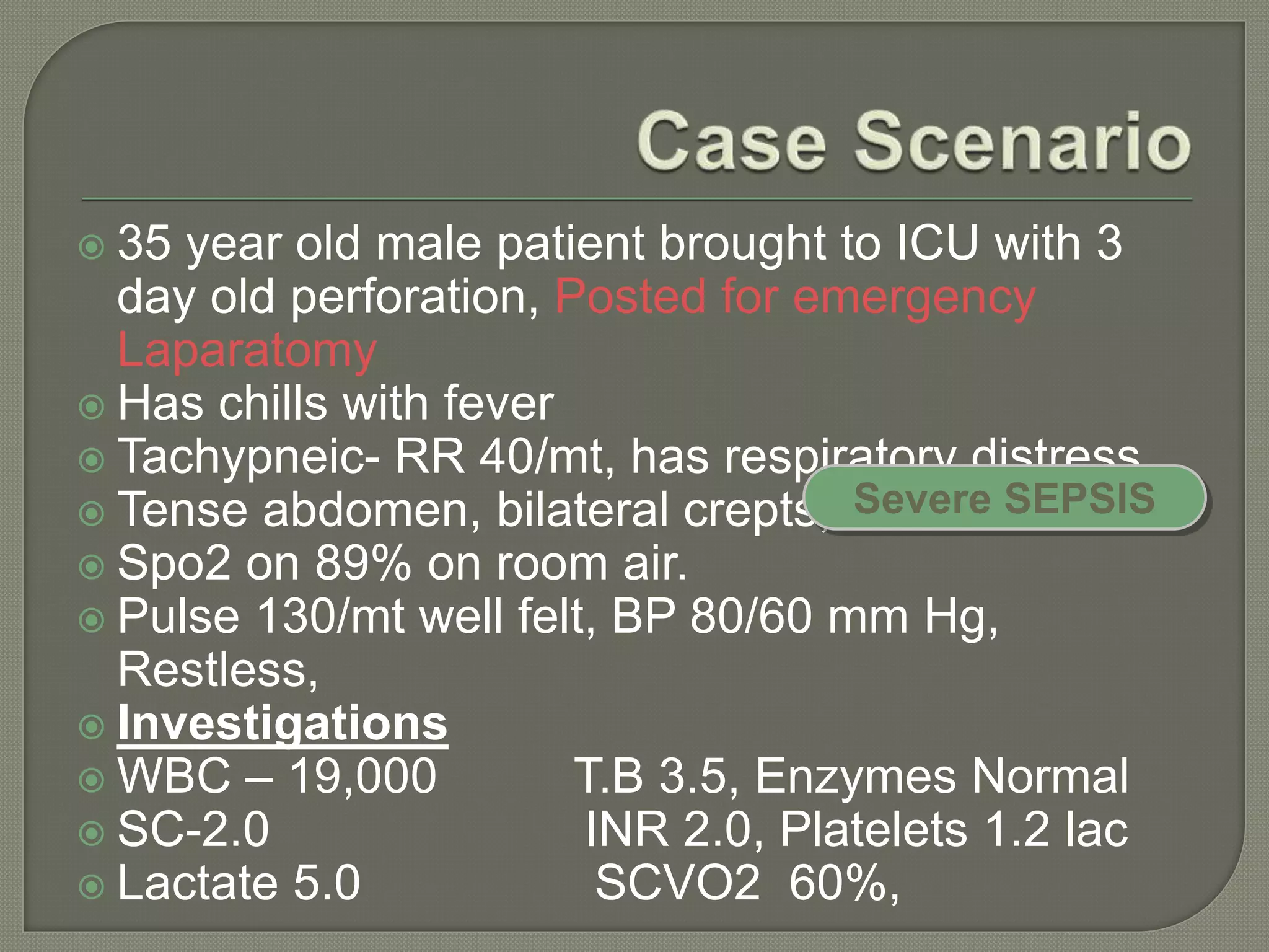 Identification and recognition of sepsis | PPTX