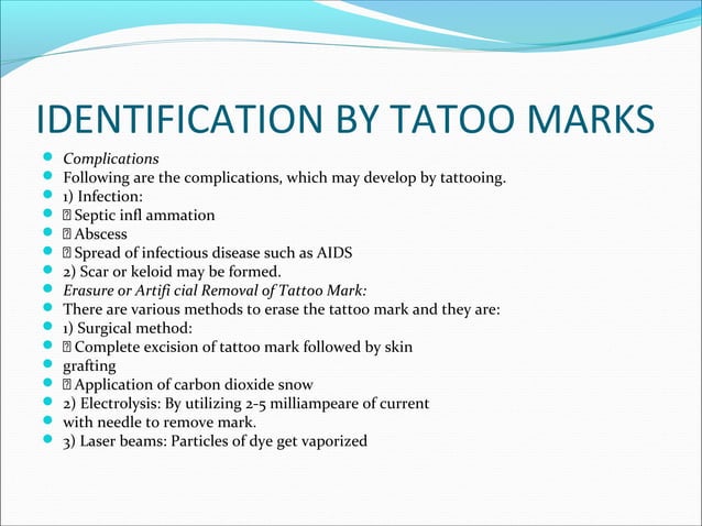 IDENTIFICATION BY SCARS, TATOO MARKS, FINGER PRINT, FOOT PRINTS , SHOE ...