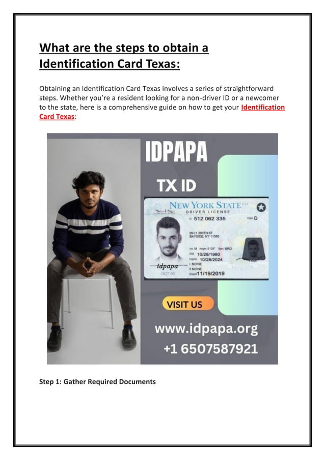 Identification Card Texas | PDF