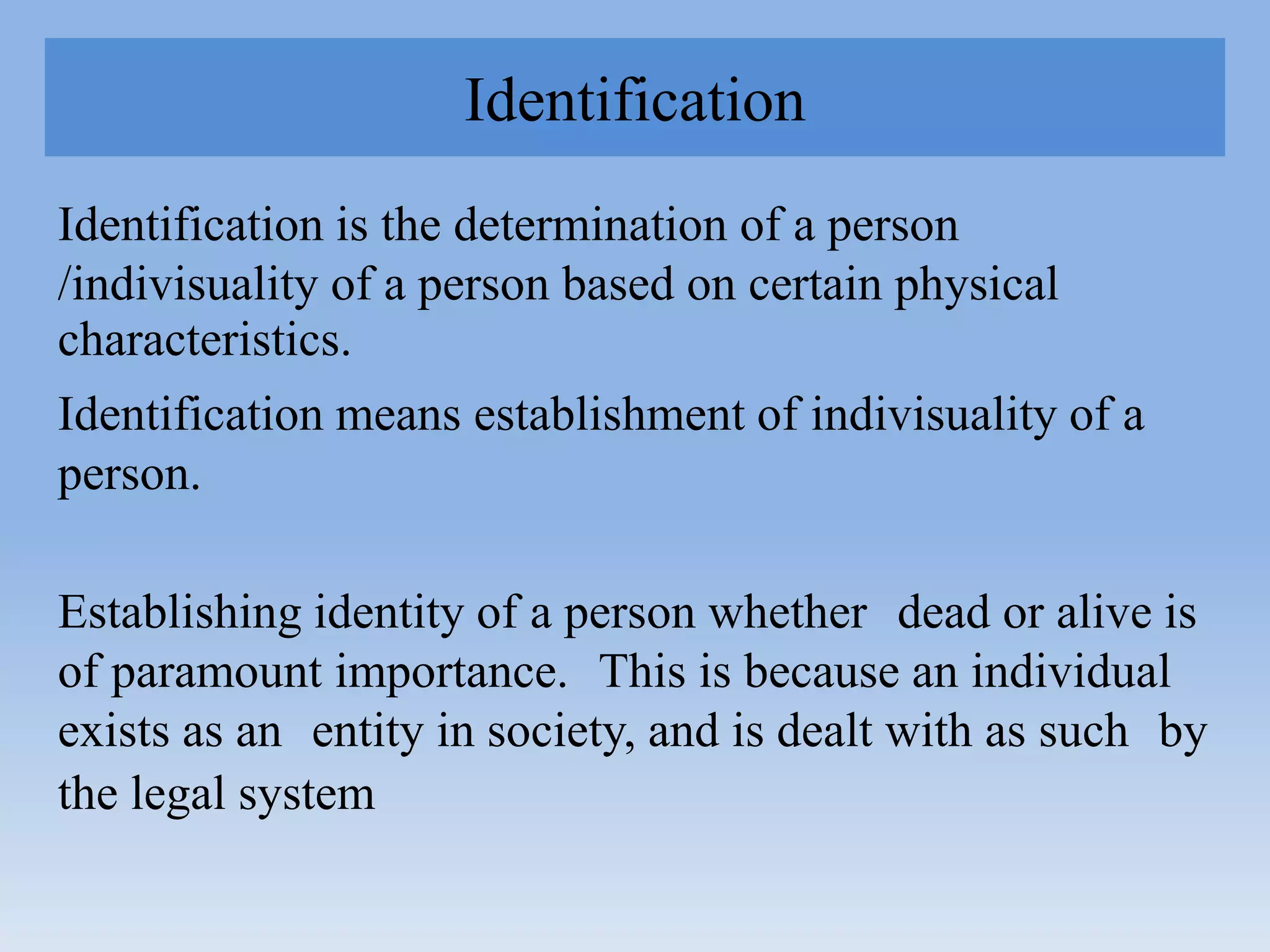 Identification, Forensic Radiology & Odontology | PDF