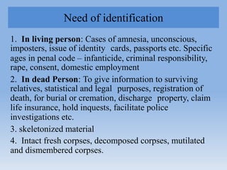 Identification, Forensic Radiology & Odontology | PDF