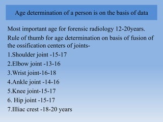 Identification, Forensic Radiology & Odontology | PPT