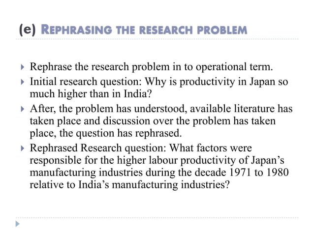 Identification & formulation of problem | PPTX | Science