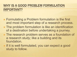 Identification & formulation of problem | PPTX