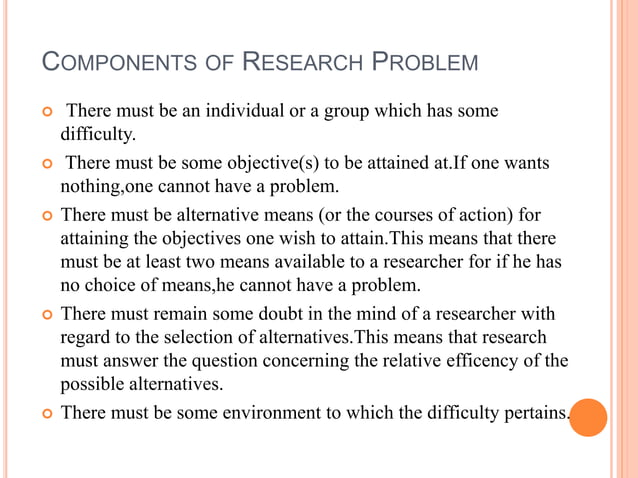 Identification & formulation of problem | PPTX | Science