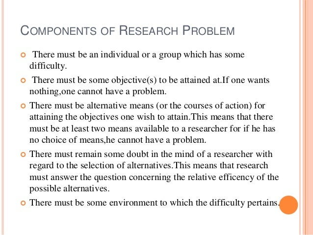 Identification & formulation of problem Identification & formulation of problem