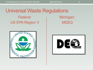 Identification & Management of Universal Waste in Michigan | PPTX
