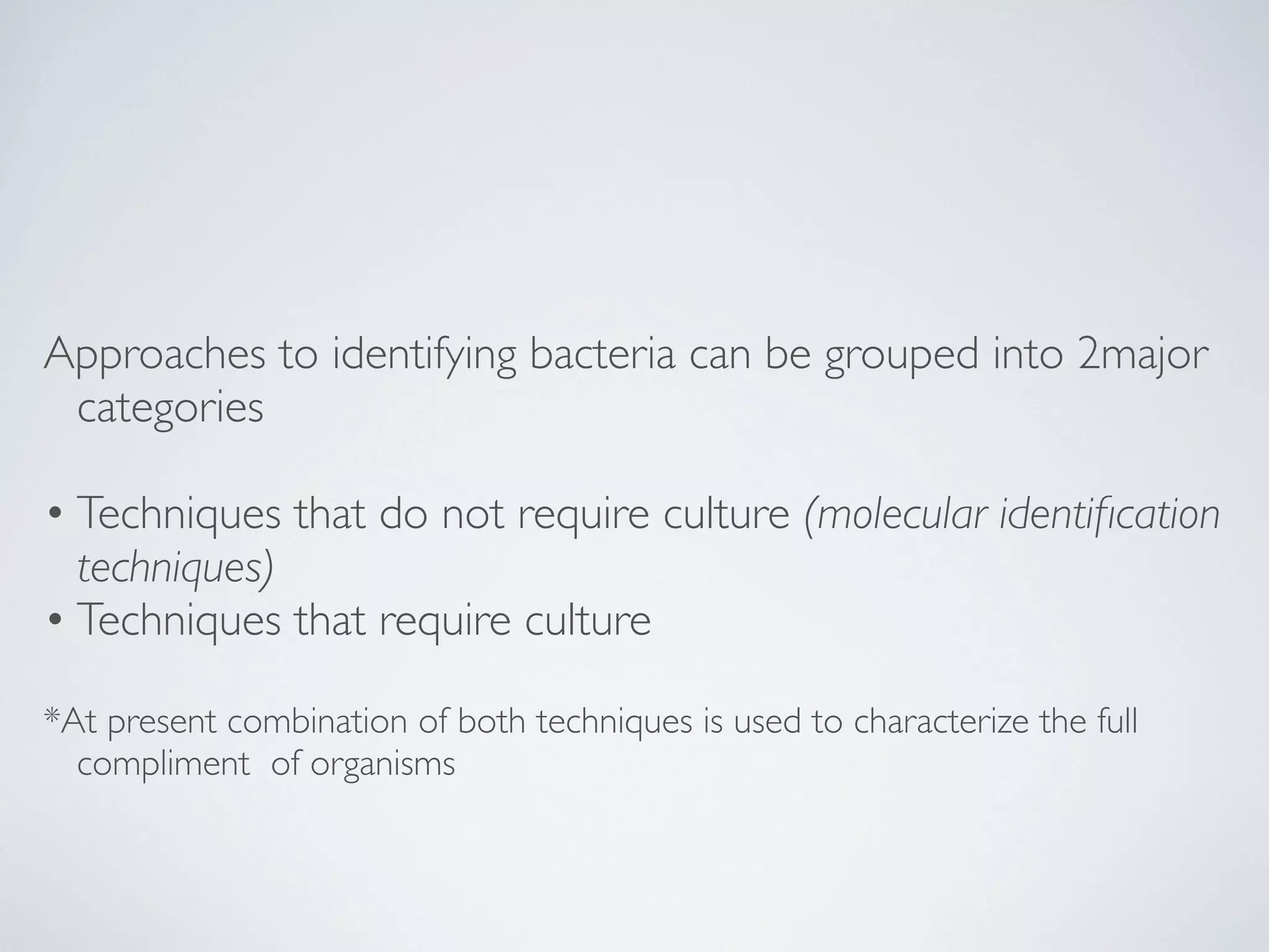Identification methods for oral microbes | PDF