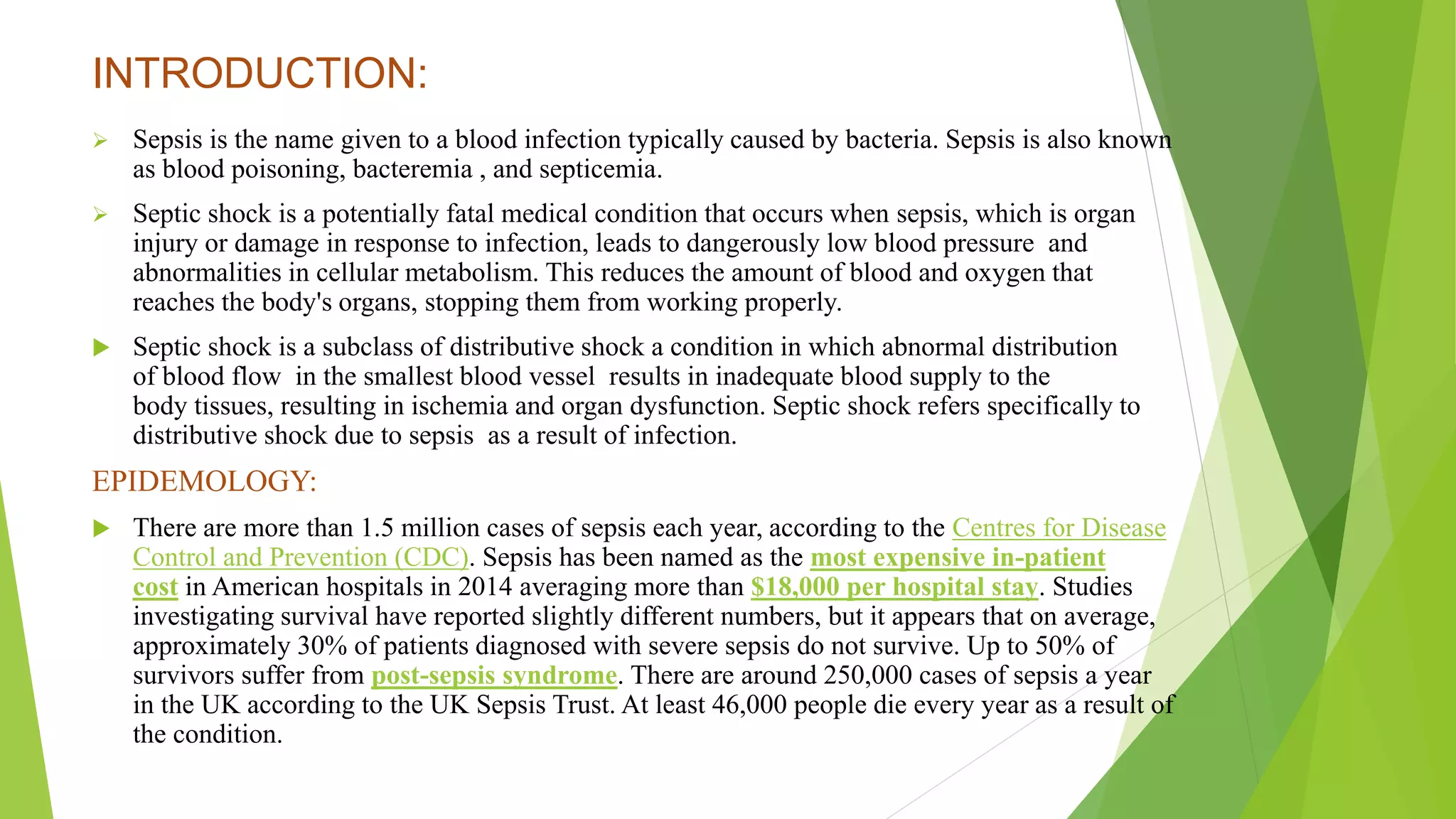 Identification,monitoring and evaluation of sepsis and septic shock ...