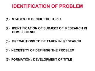 Identification of a problem | PPT
