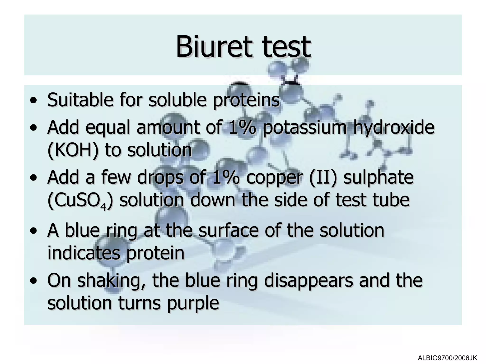 Identification of Biological Molecules | PPT