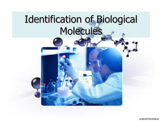 Identification of Biological Molecules | PPT | Chemistry | Science