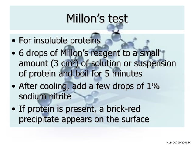 Identification of Biological Molecules | PPT | Chemistry | Science