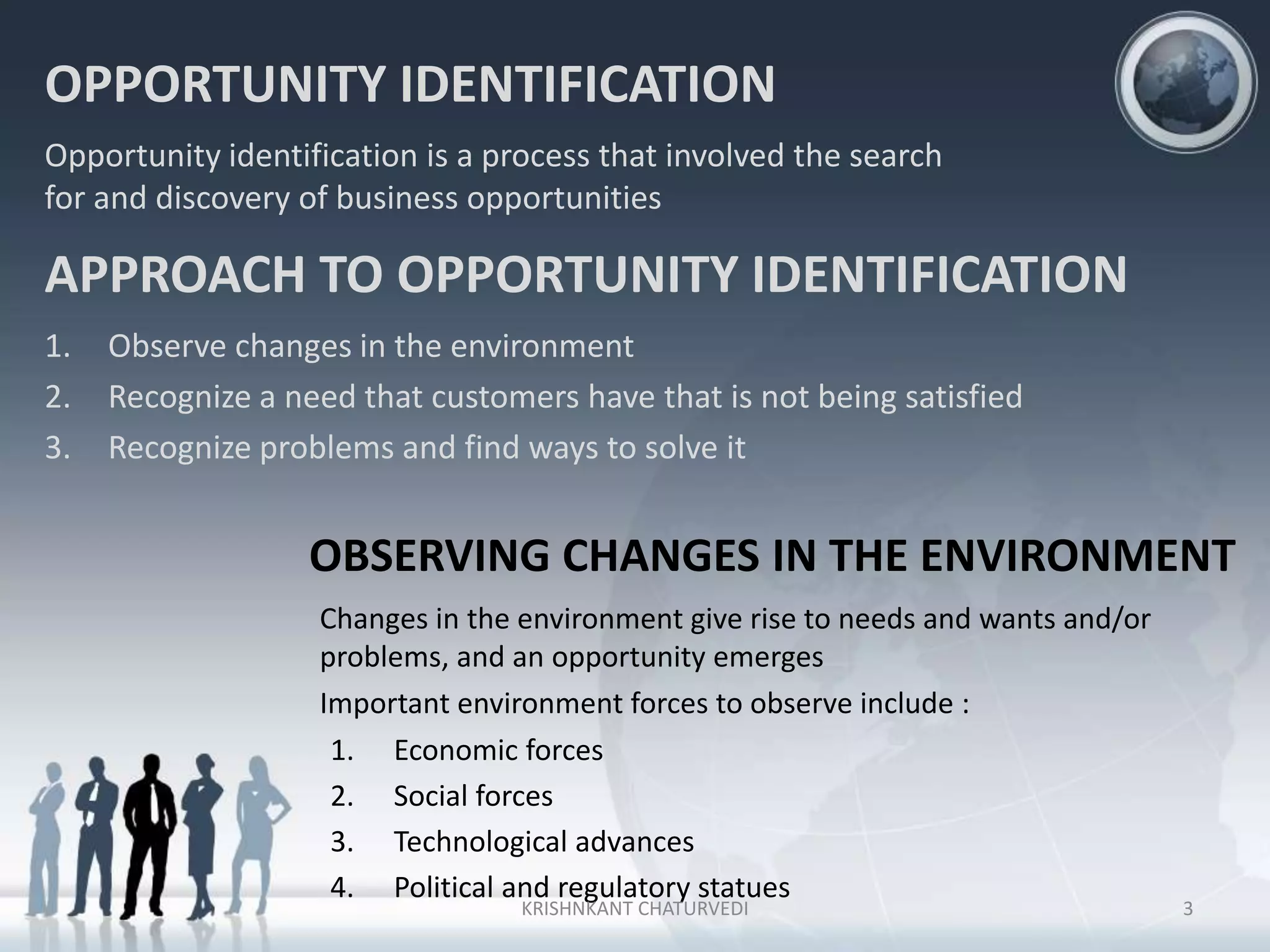 Identification of Business Opportunity | PPTX