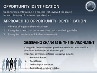 Identification of Business Opportunity | PPTX