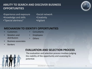 Identification of Business Opportunity | PPTX