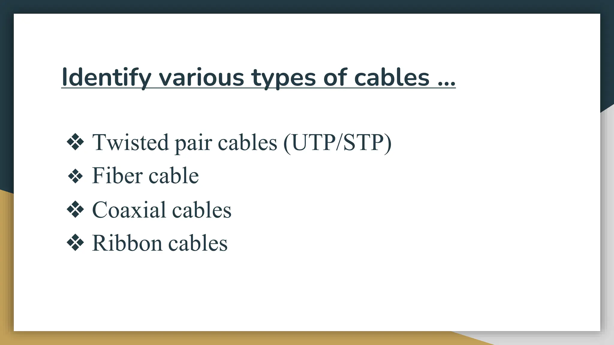 Identification of_ Connectors ppt and presentation | PPT