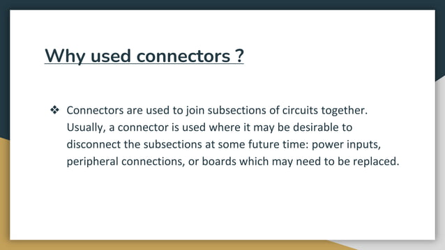 Identification of_ Connectors ppt and presentation | PPT