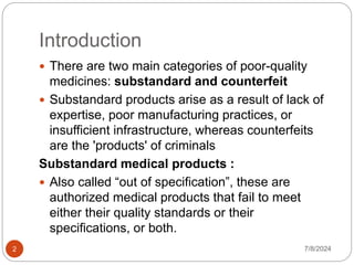 Identification of Counterfeit and Substandard products.pptx
