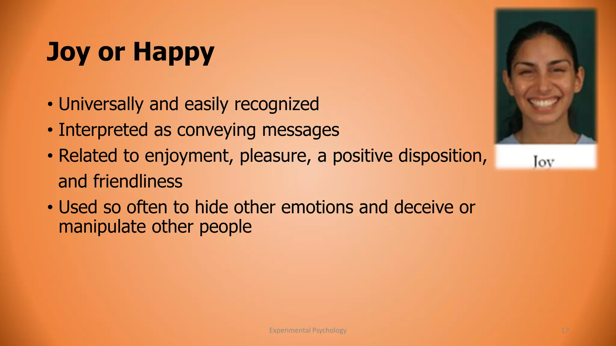 Identification of emotions | PPTX