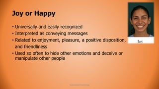 Identification of emotions | PPTX