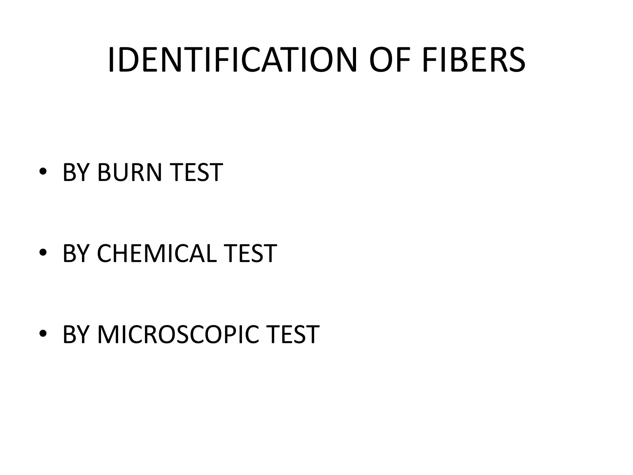 Identification of fibers | PPT