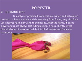 Identification of fibers | PPTX