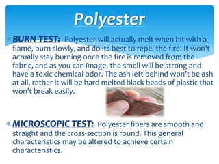 Identification of fibers | PPTX | Hair Care | Beauty