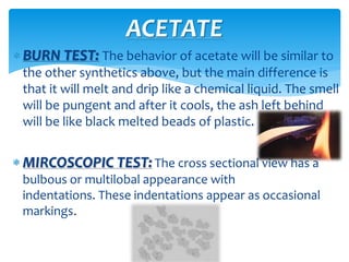 Identification of fibers | PPTX