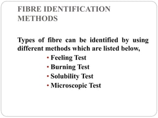 IDENTIFICATION OF FIBRES.ppt